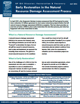 Early Restoration in the Natural Resource Damage Assessment Process ...